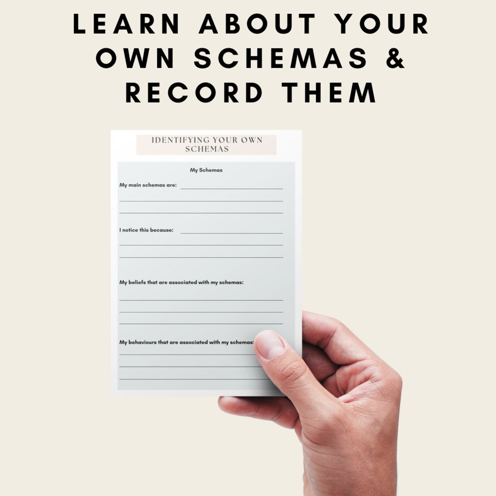 Schema Domain & Schema Identification Worksheet, Schema Therapy ...