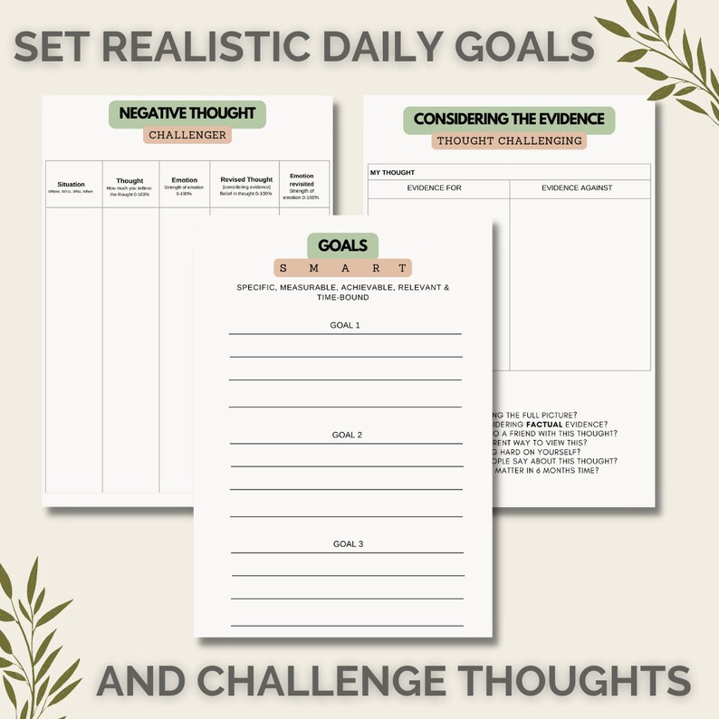 ADHD Printable Planner, Adhd Worksheets, CBT Worksheets, Therapy ...