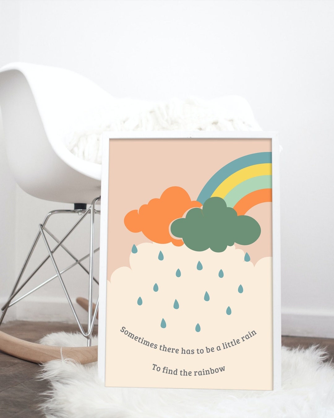 Mental Health Quote, Colourful Wall Hanging, Therapy Wall Art, Rainbow ...