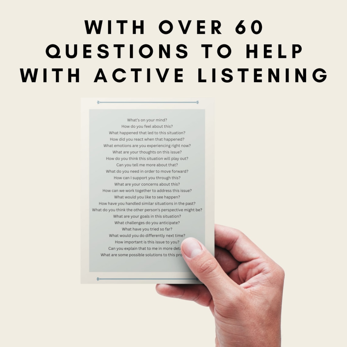 Active Listening Worksheet: Therapy & Communication Skills (PDF Digital ...