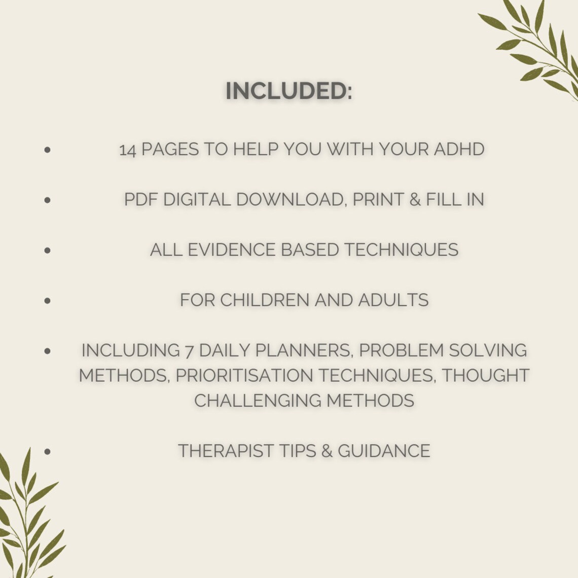 ADHD Printable Planner, Adhd Worksheets, CBT Worksheets, Therapy ...