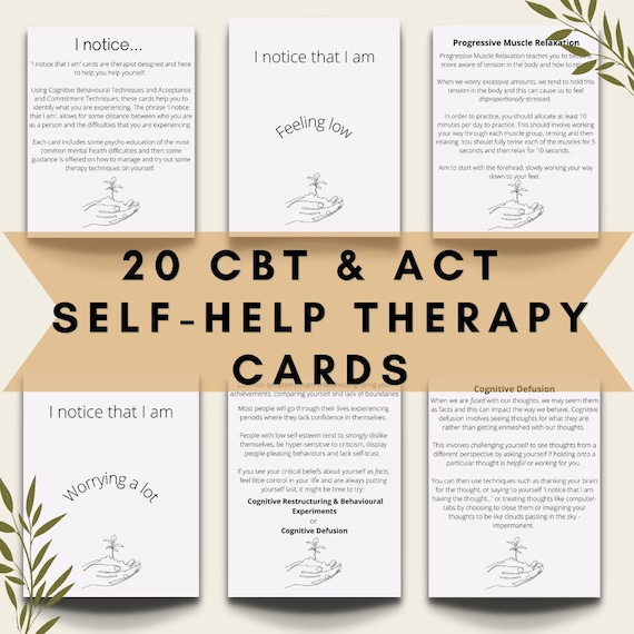 Self-help Cards Self-care Cards Therapy Mental Health - Etsy