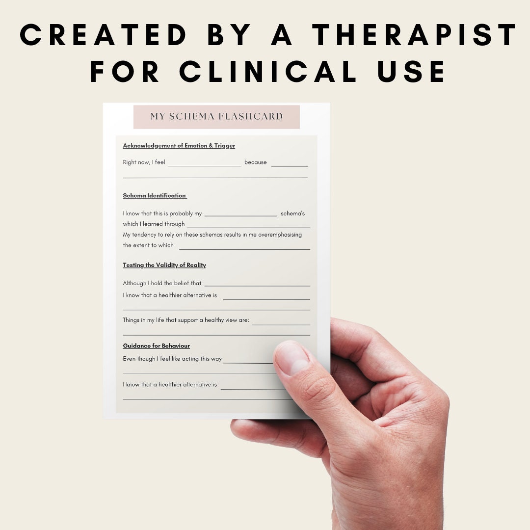 Schema Therapy Flashcard, Therapy Flashcard, Schema Therapy Worksheet ...