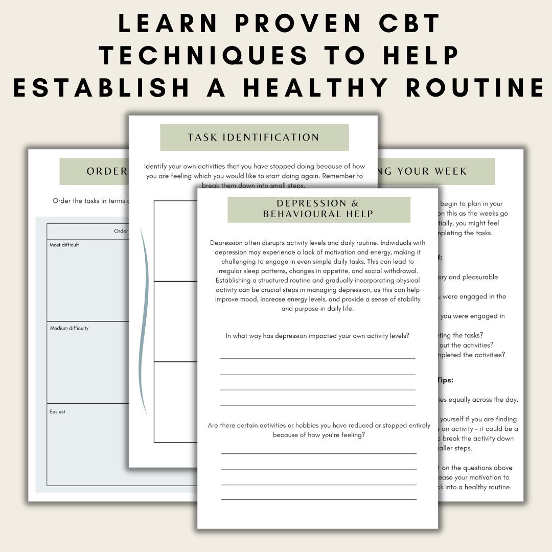 Improve Your Depression & Low Mood Workbook, Depression CBT Workbook ...