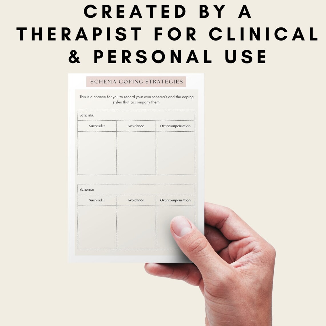 Schema Therapy Coping Styles Worksheet, Surrender Avoidance ...