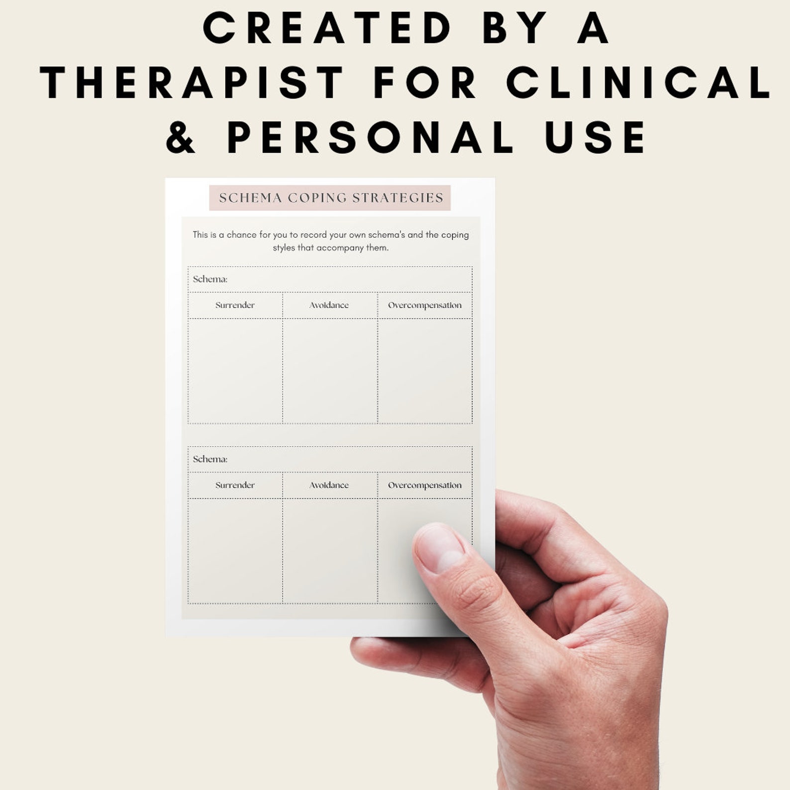 Schema Therapy Coping Styles Worksheet, Surrender Avoidance ...