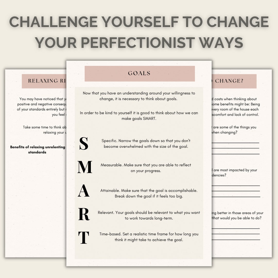 OCD & Perfectionism Mental Health Self-help Bundle, Mental Health ...