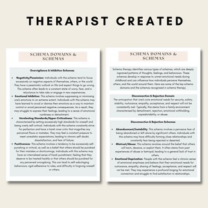 Schema Therapy Worksheet: Domain & Identification (PDF) - Etsy