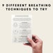Anxiety Breathing Exercises Worksheet, Anxiety Worksheet, Breathing ...
