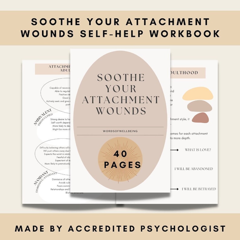 Soothe Your Attachment Wounds, Attachment Type Workbook, Avoidant ...