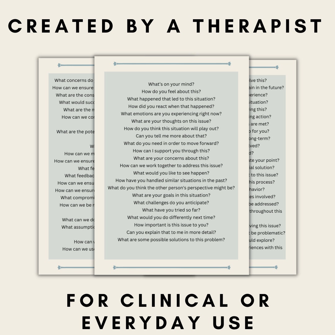 Active Listening Worksheet: Therapy & Communication Skills (PDF Digital ...