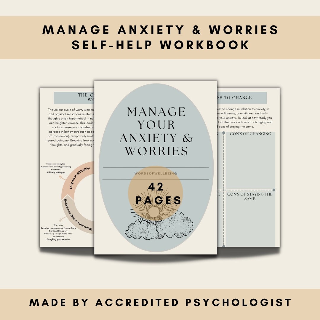 Anxiety & Worry Workbook: CBT Self-help (PDF Digital) - Etsy
