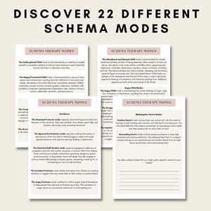 Schema Modes Therapy Worksheet: Mental Health Resource (PDF Digital ...