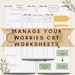 Manage Your Anxiety CBT Worksheets, Therapy Worksheets, Mental Health ...