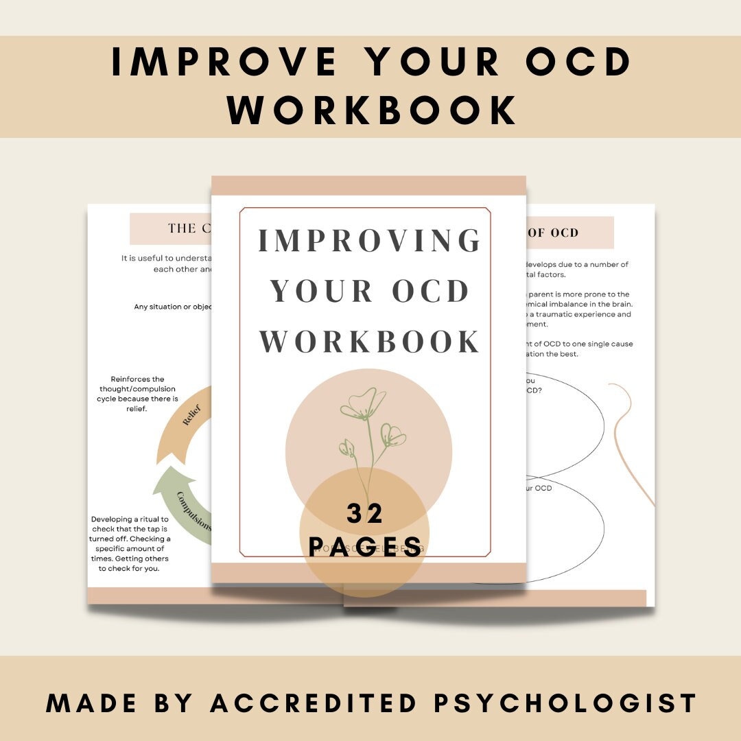Improve Your OCD Workbook, Exposure Response Prevention Workbook, ERP ...