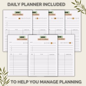 ADHD Printable Planner Adhd Worksheets CBT Worksheets - Etsy UK