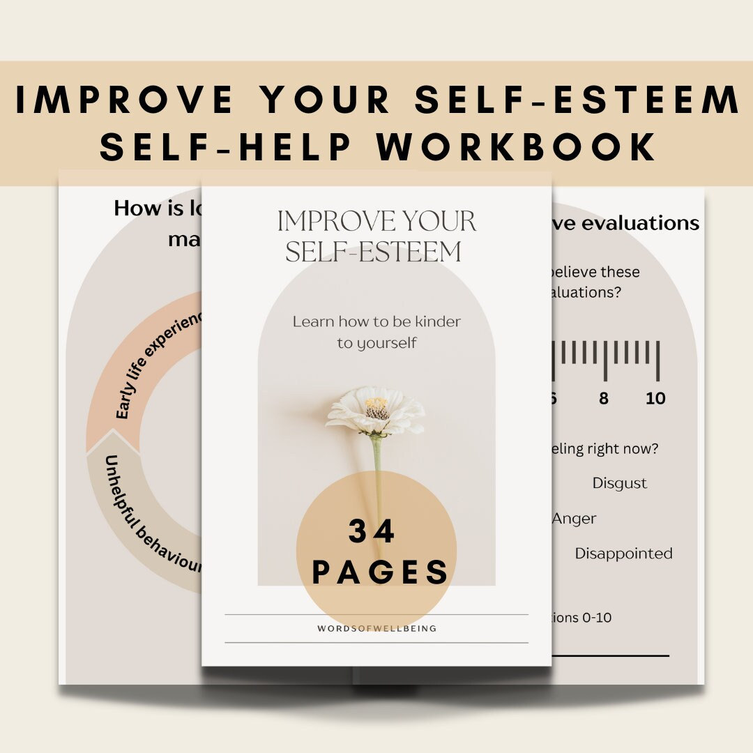 Improve Your Self-esteem Workbook Therapy Workbook CBT - Etsy UK