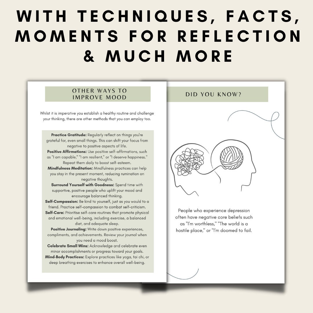 Improve Your Depression & Low Mood Workbook, Depression CBT Workbook ...