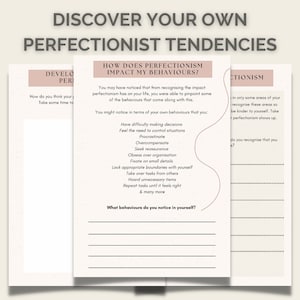 Manage Your Perfectionism Workbook, Perfectionism CBT Workbook, Therapy ...