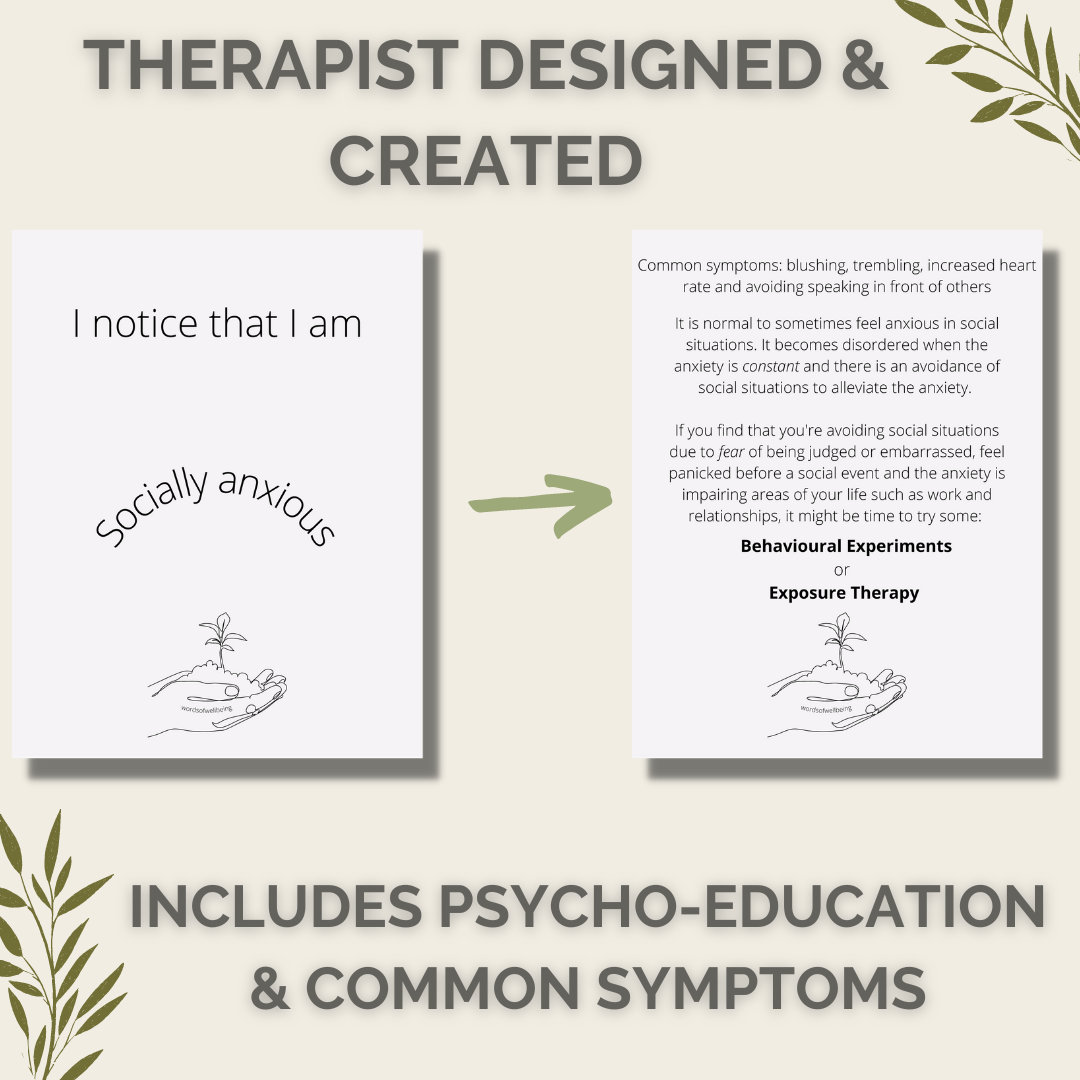 Self-help Cards, Self-care Cards, Therapy, Mental Health Cards, Therapy ...
