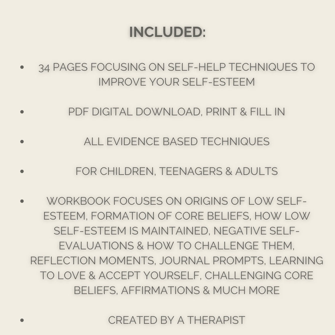 Improve Your Self-esteem Workbook Therapy Workbook CBT - Etsy UK