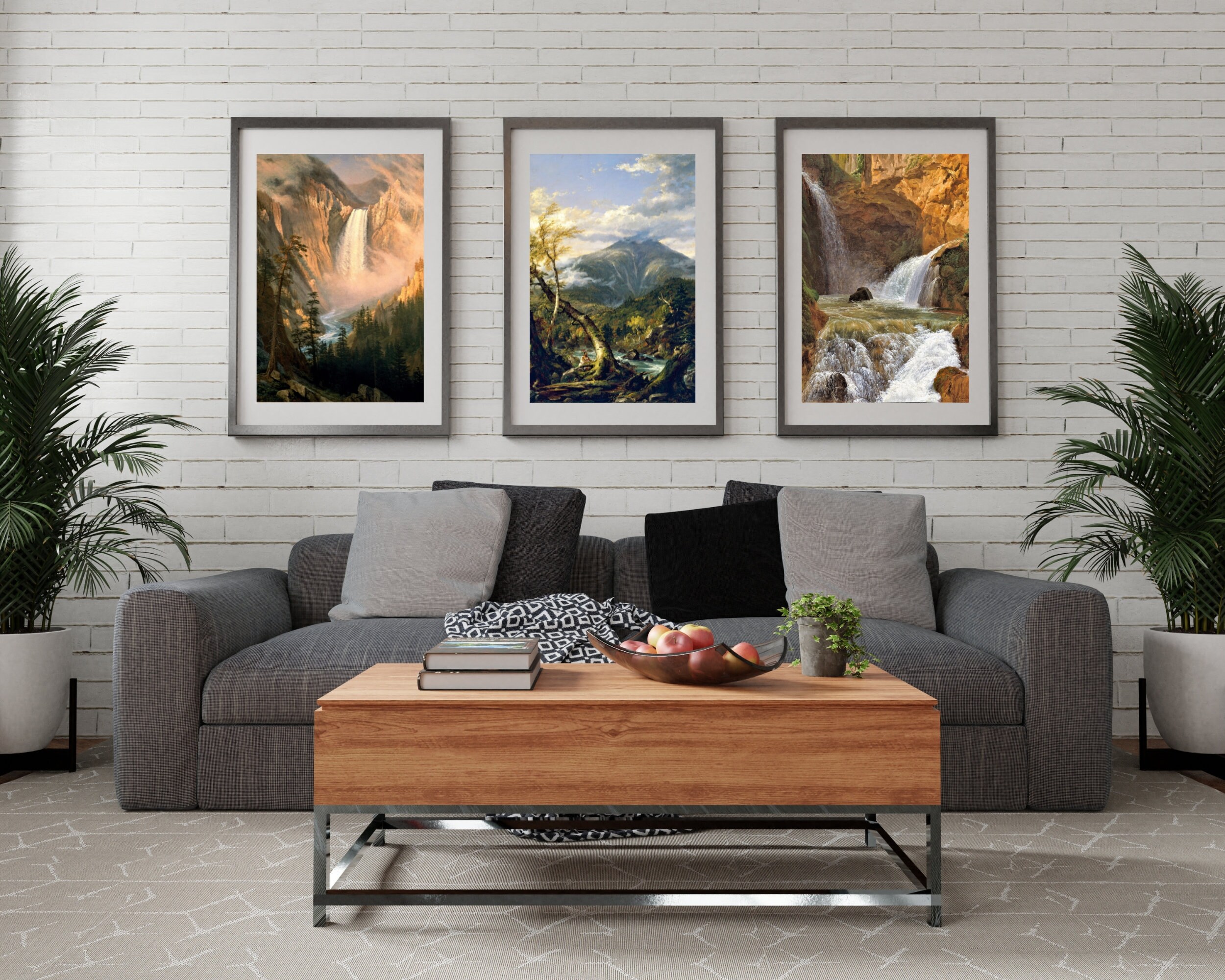 Three Printable Landscape Wall Art Painting, Landscape Wall Decor ...