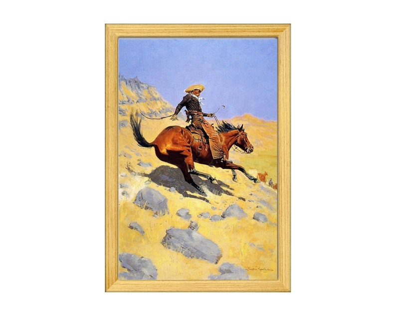 The Cowboy Printable Art, Western Wall Art, Western Decor, Fine Art ...