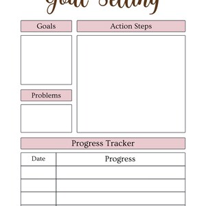 Goal Setting Planner Printable BUNDLE 2022 Goals Tracker - Etsy