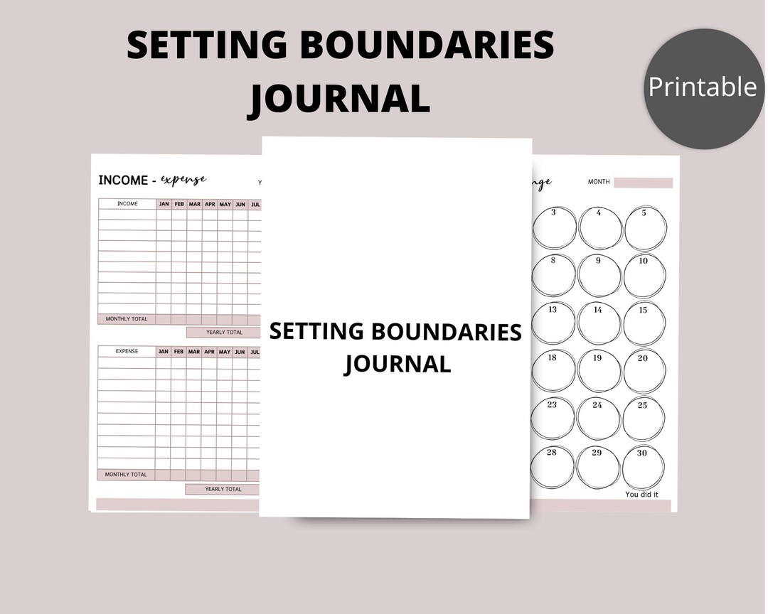 Boundaries Setting | Boundaries Journal | Boundaries Worksheets ...