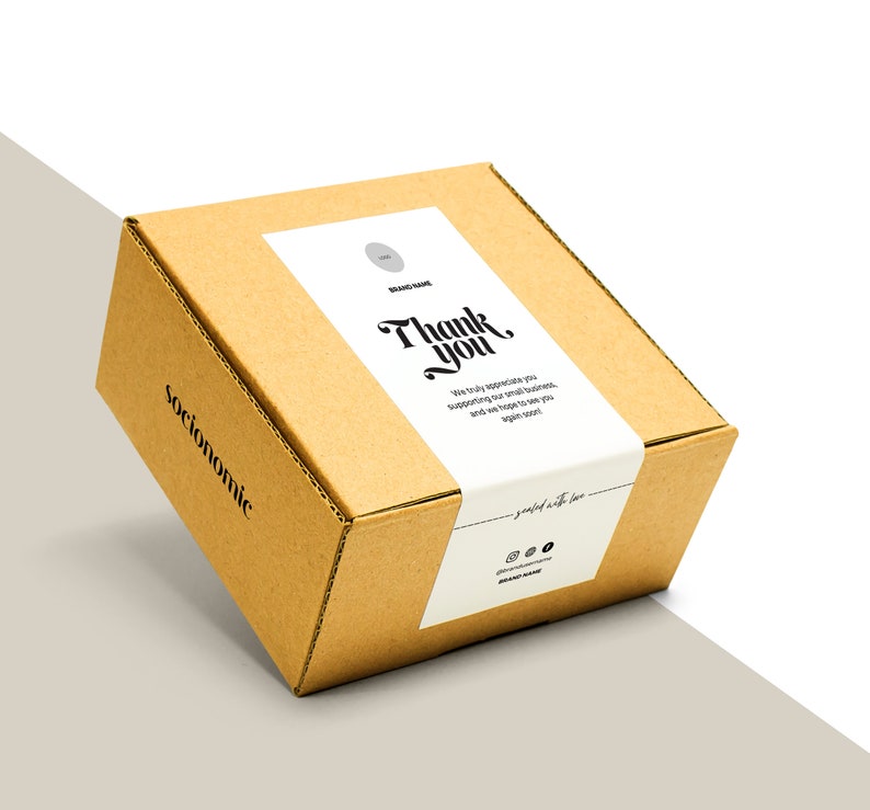 Editable Box Label Template Canva Custom Packaging Labels Etsy