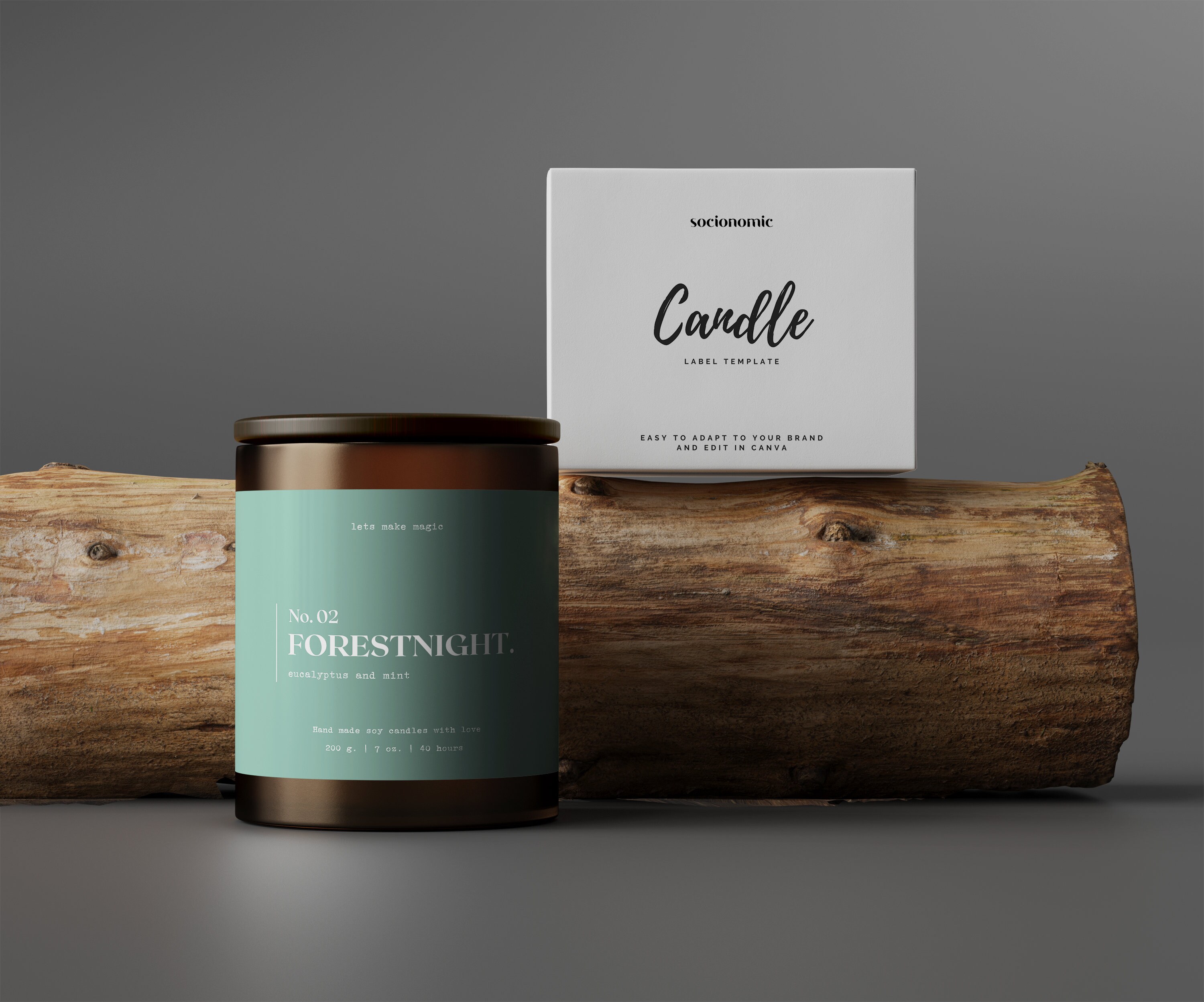 Printable Candle Label Template, Editable Candle Label, Personalised ...