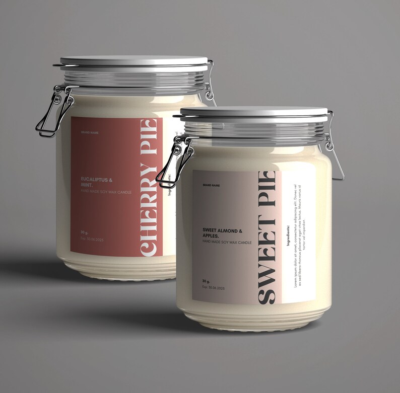 10in1 Editable Candle Label Template Instant Download - Etsy