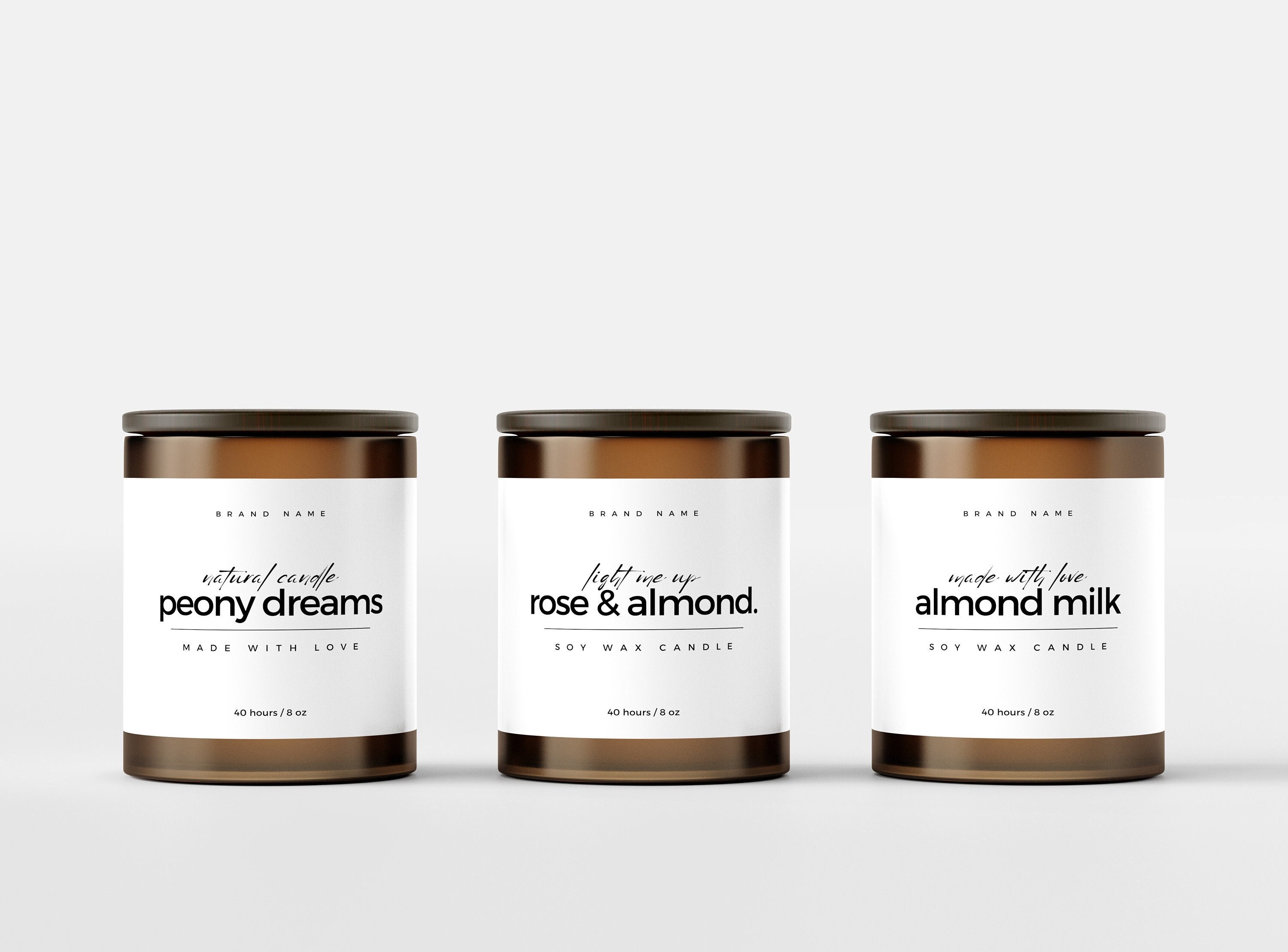 Modern Candle Label Template, Editable Candle Label Design ...
