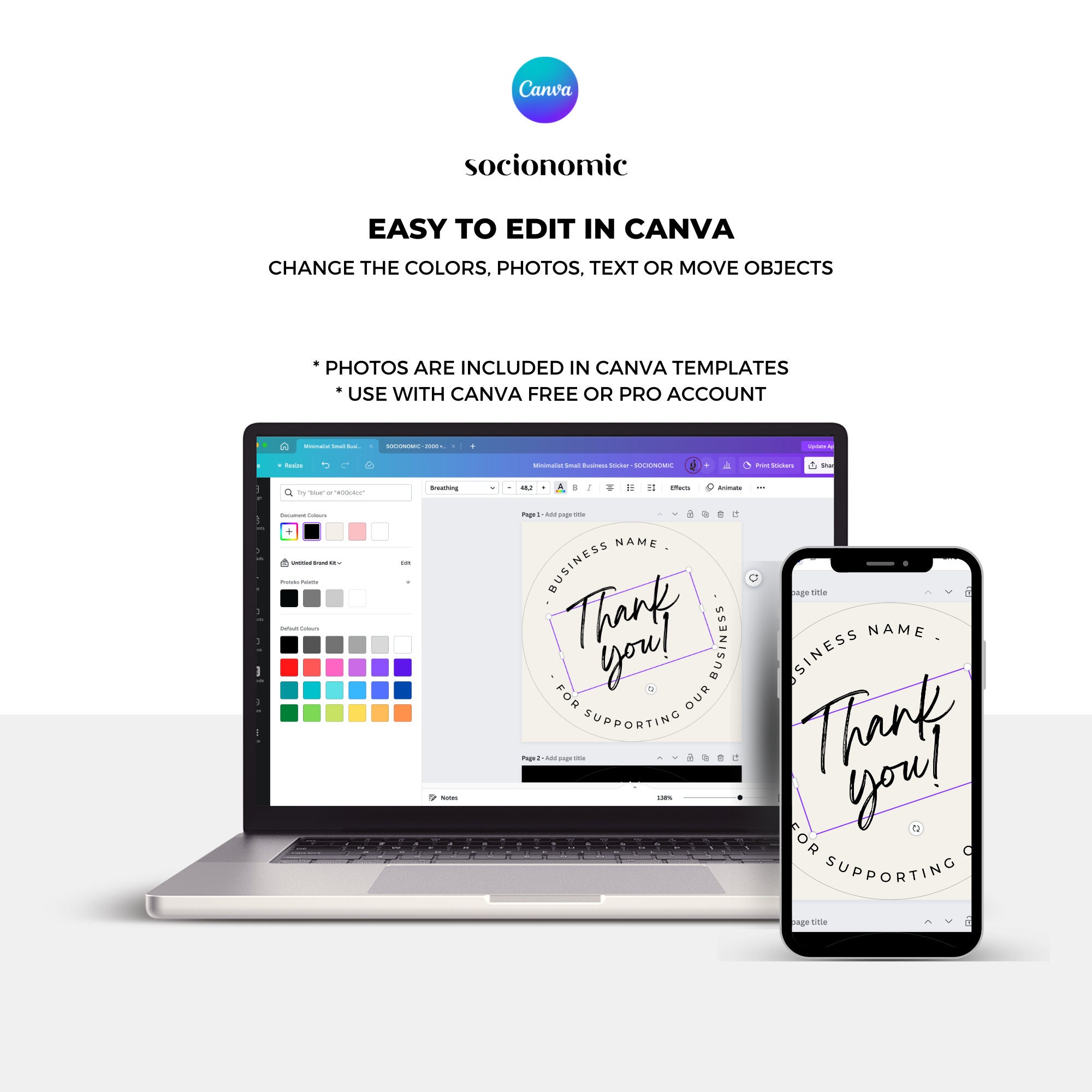 Editable Box Label Template Canva, Custom Packaging Labels, Order ...