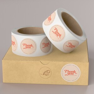 EDITABLE Thank You Sticker, Digital Thank You Label Template, Thank You ...