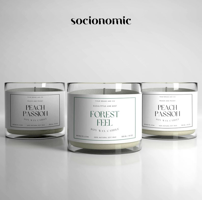 Editable Candle Label 3x2 Inch, Printable Candle Label Template ...