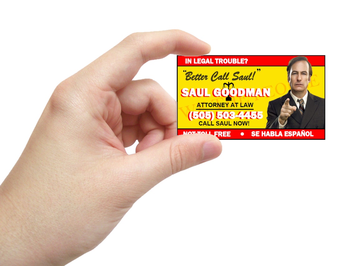 Better Call Saul Style Printable Business Card - Etsy