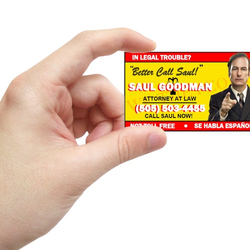 Better Call Saul Business Card Prop Saul Goodman Jimmy - Etsy Canada Better Call Saul Business Card Prop Saul Goodman Jimmy - Etsy Canada
