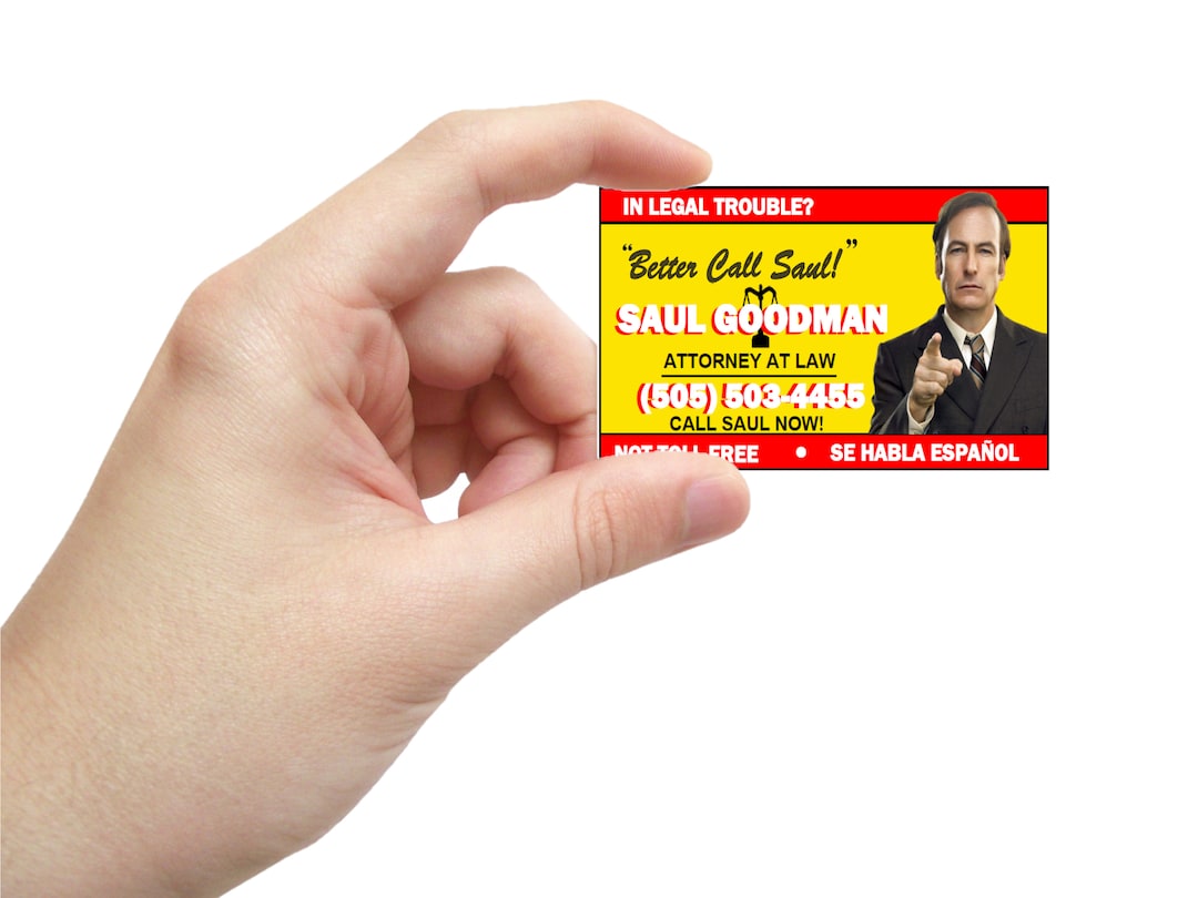 Better Call Saul Style Printable Business Card - Etsy
