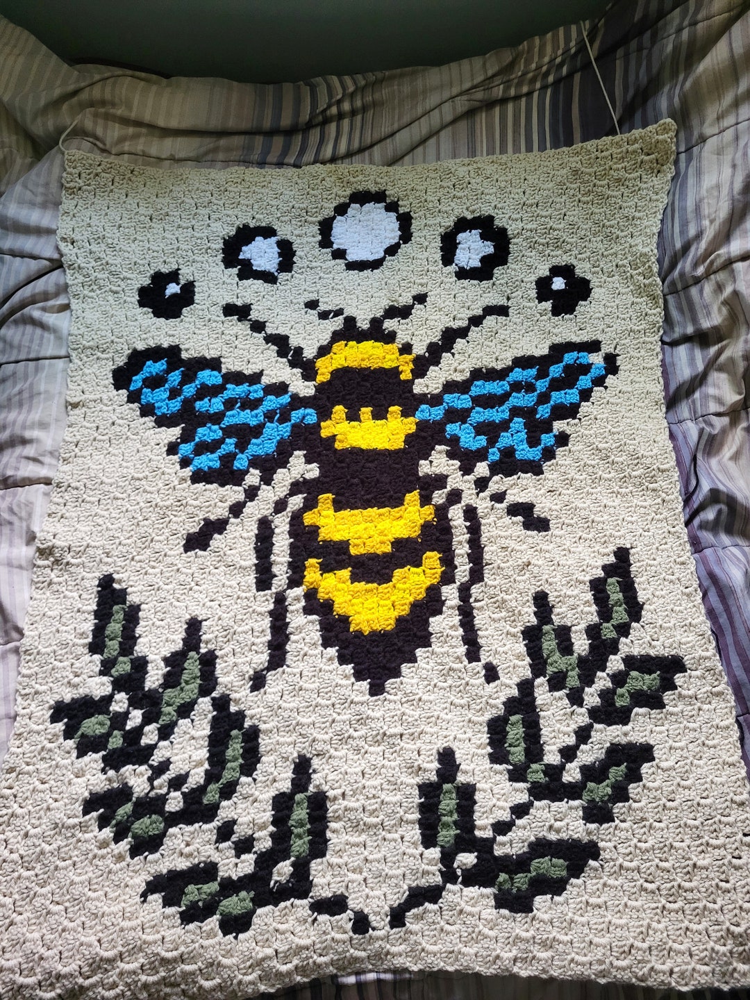 PDF PATTERN ONLY Crochet Bee Blanket - Etsy