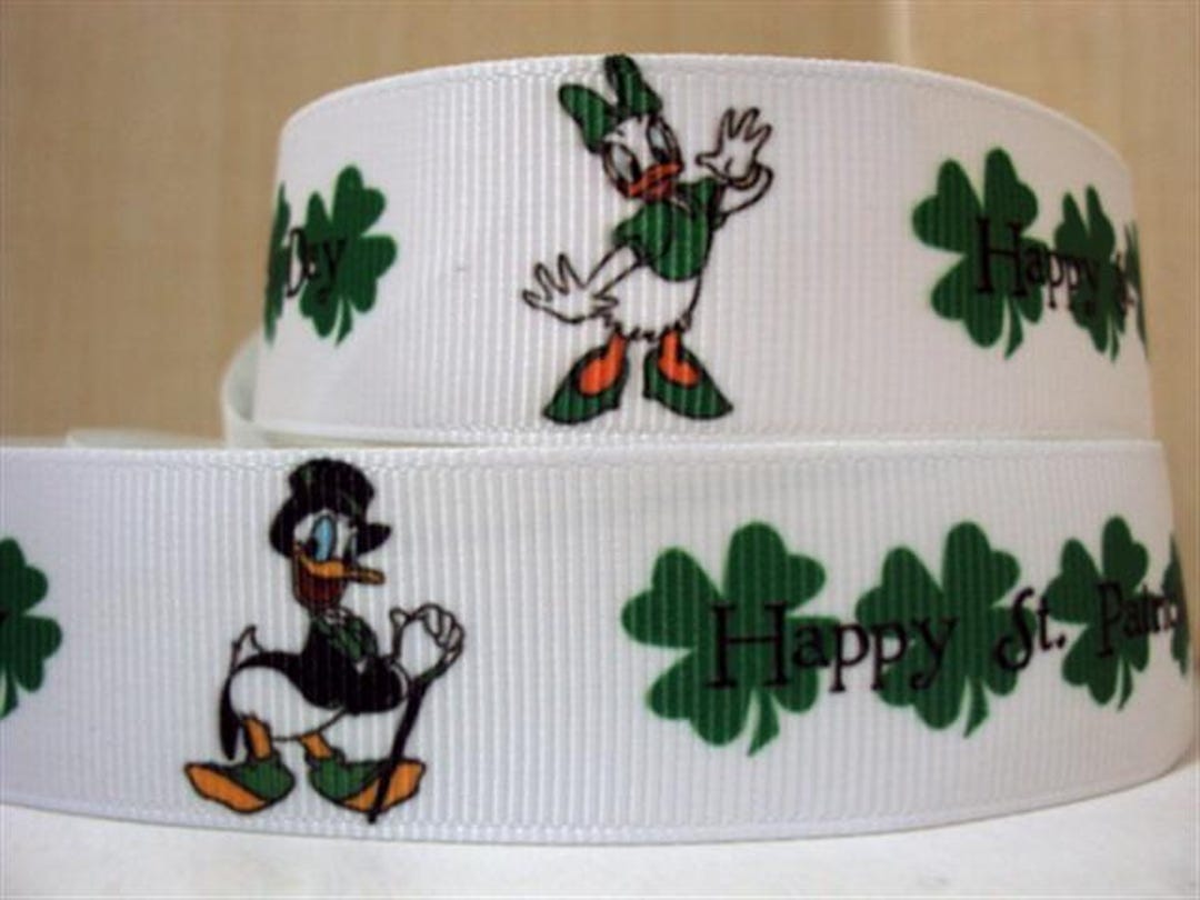 Disney Donald & Daisy Duck St. Patrick's Day 1 Grosgrain Ribbon - Etsy