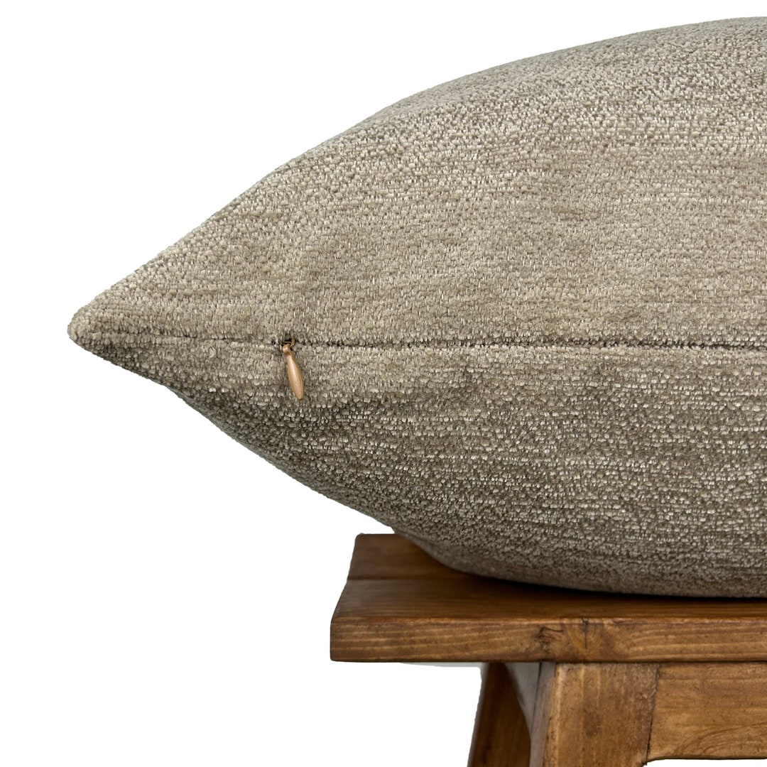 Light Brown Pillow Cover, Neutral Euro Pillow Sham 24x24, Tan Color ...