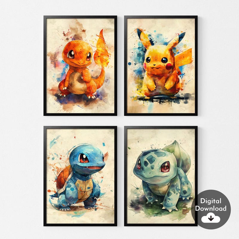 Pikachu Print - Etsy