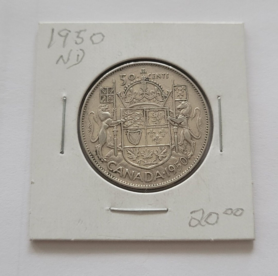 1950 King George VI Fifty Cent Canadian Coin - Etsy