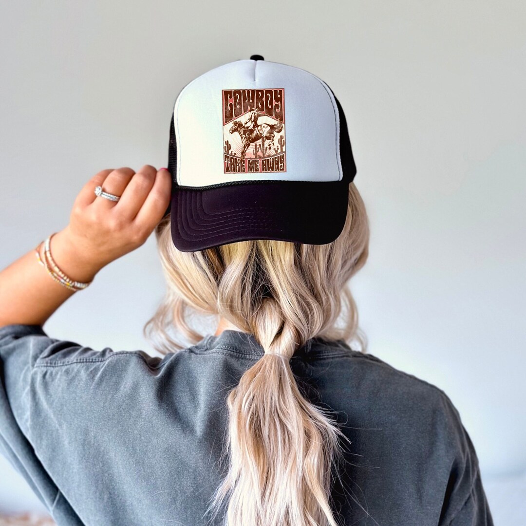 Cowboy Take Me Away Trucker Cap Western Cowboy Baseball Cap Cowgirl ...