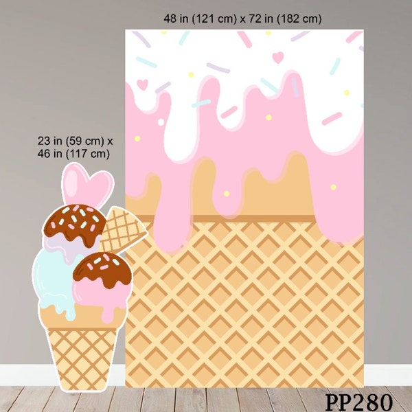 Ice Cream Party Standee - Etsy
