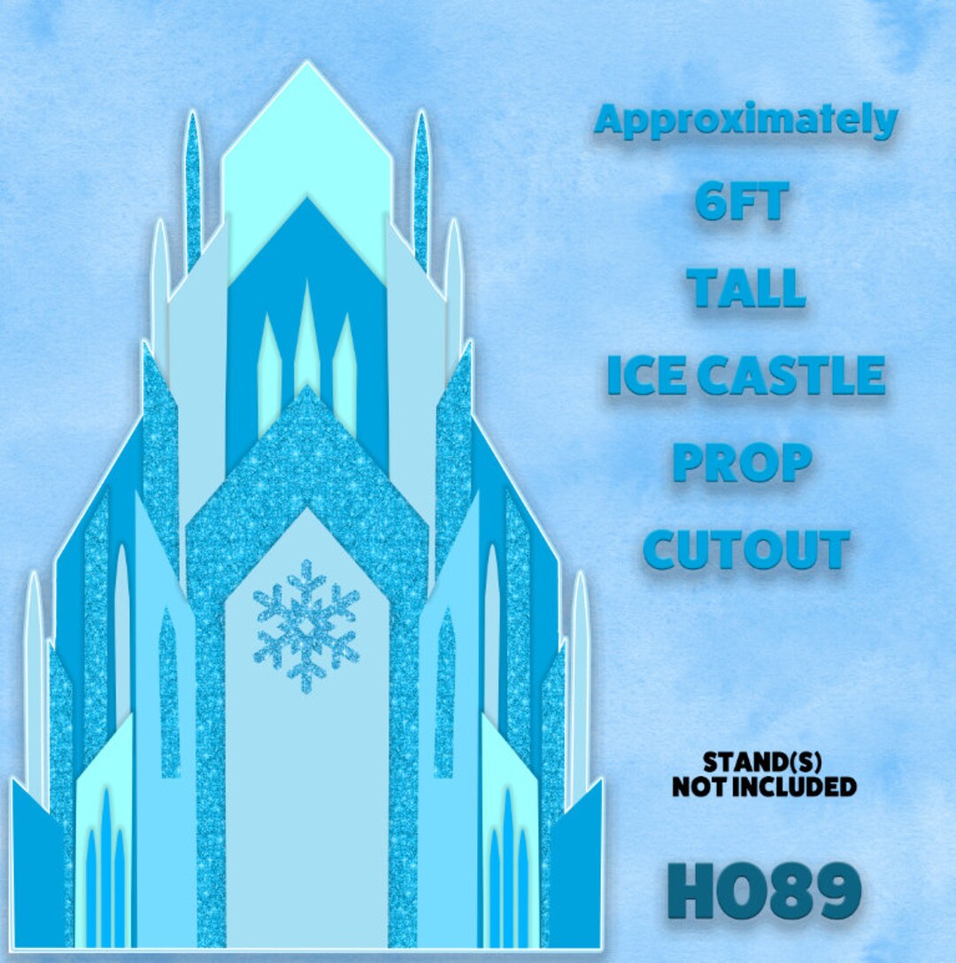 H089 6FT ICE CASTLE 6ft Tall Party Props Backdrops 4MM Coroplast ...
