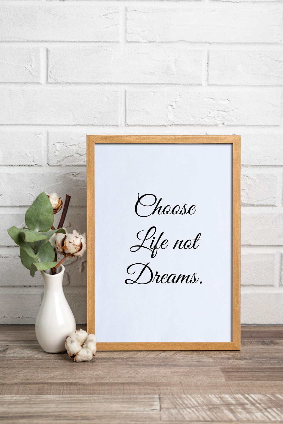 Choose Life Not Dreams Motivational Wall Décor Digital Quote - Etsy