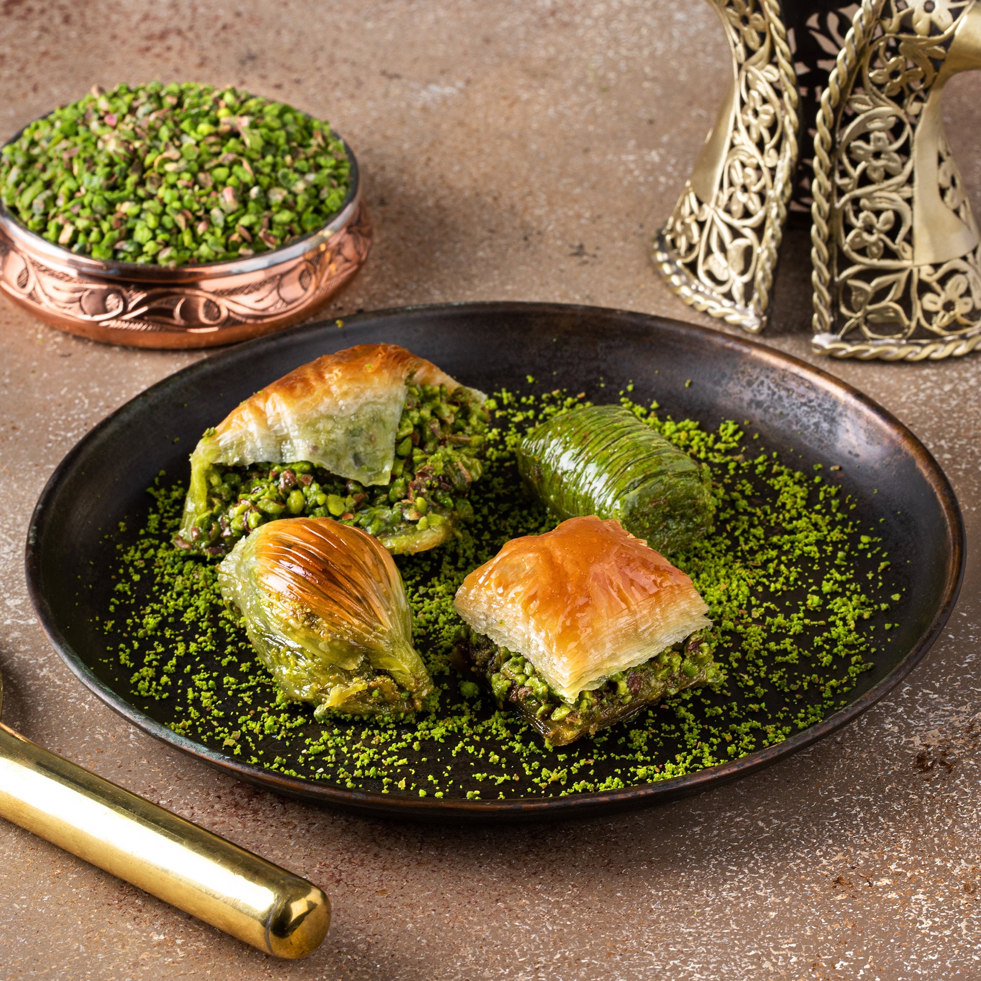 Tahmis Mixed Pistachio Baklava, 4 Different Baklava Together, Daily and ...
