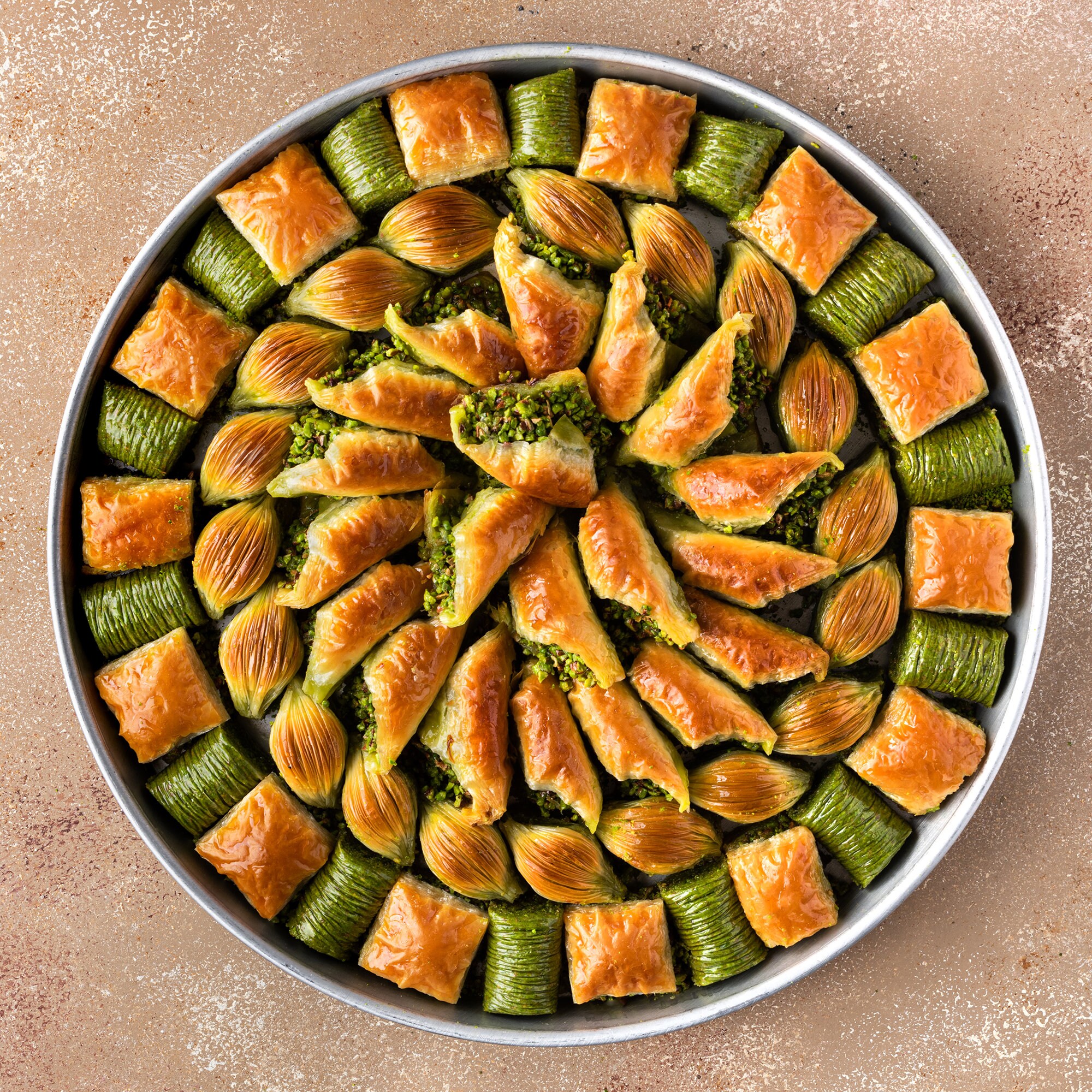 Tahmis Mixed Pistachio Baklava, 4 Different Baklava Together, Daily and ...